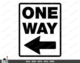 One Way Sign Vector - Etsy