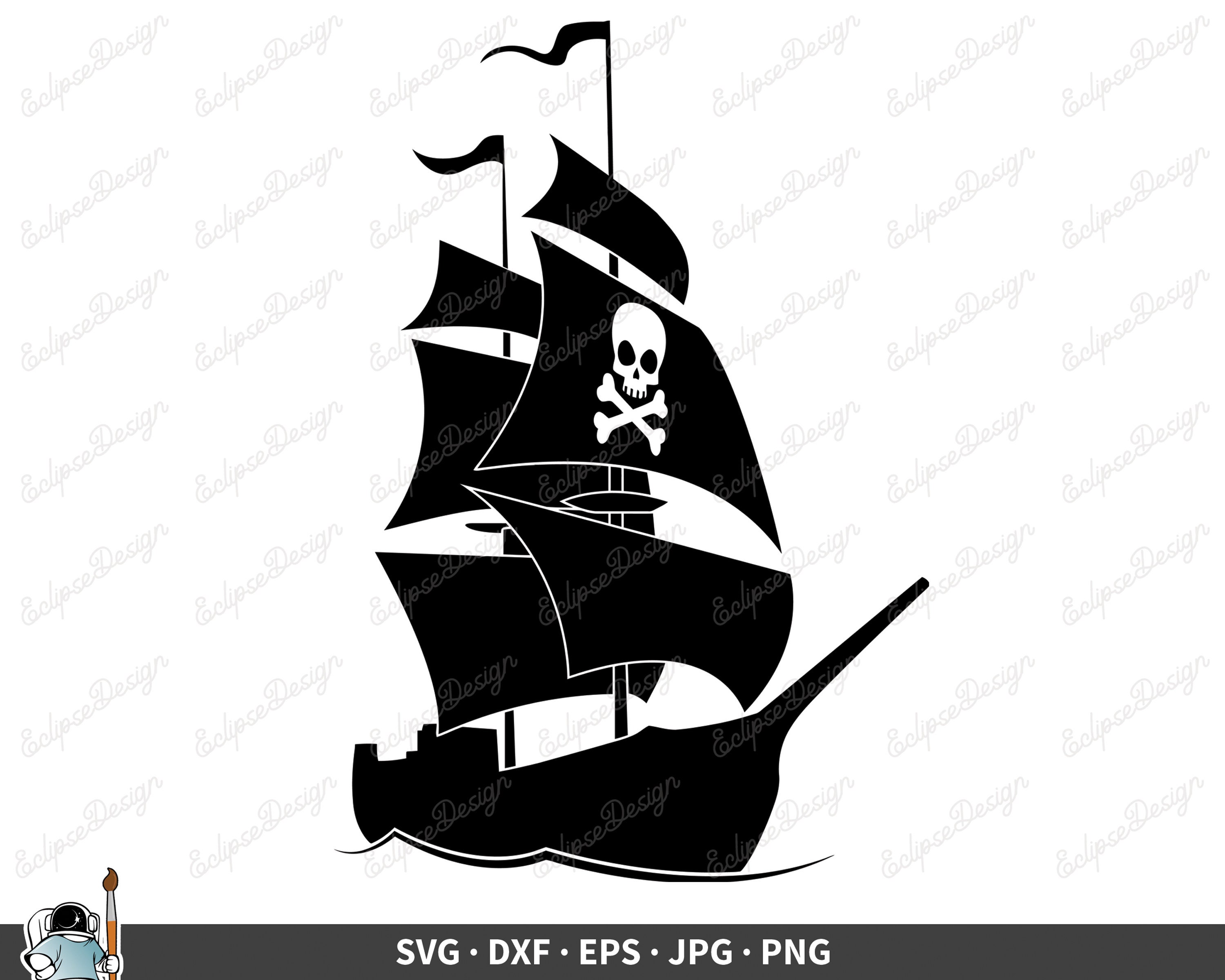 Pirate Ship SVG Pirate Ship Vector Pirate Ship Clipart Pirate - Etsy