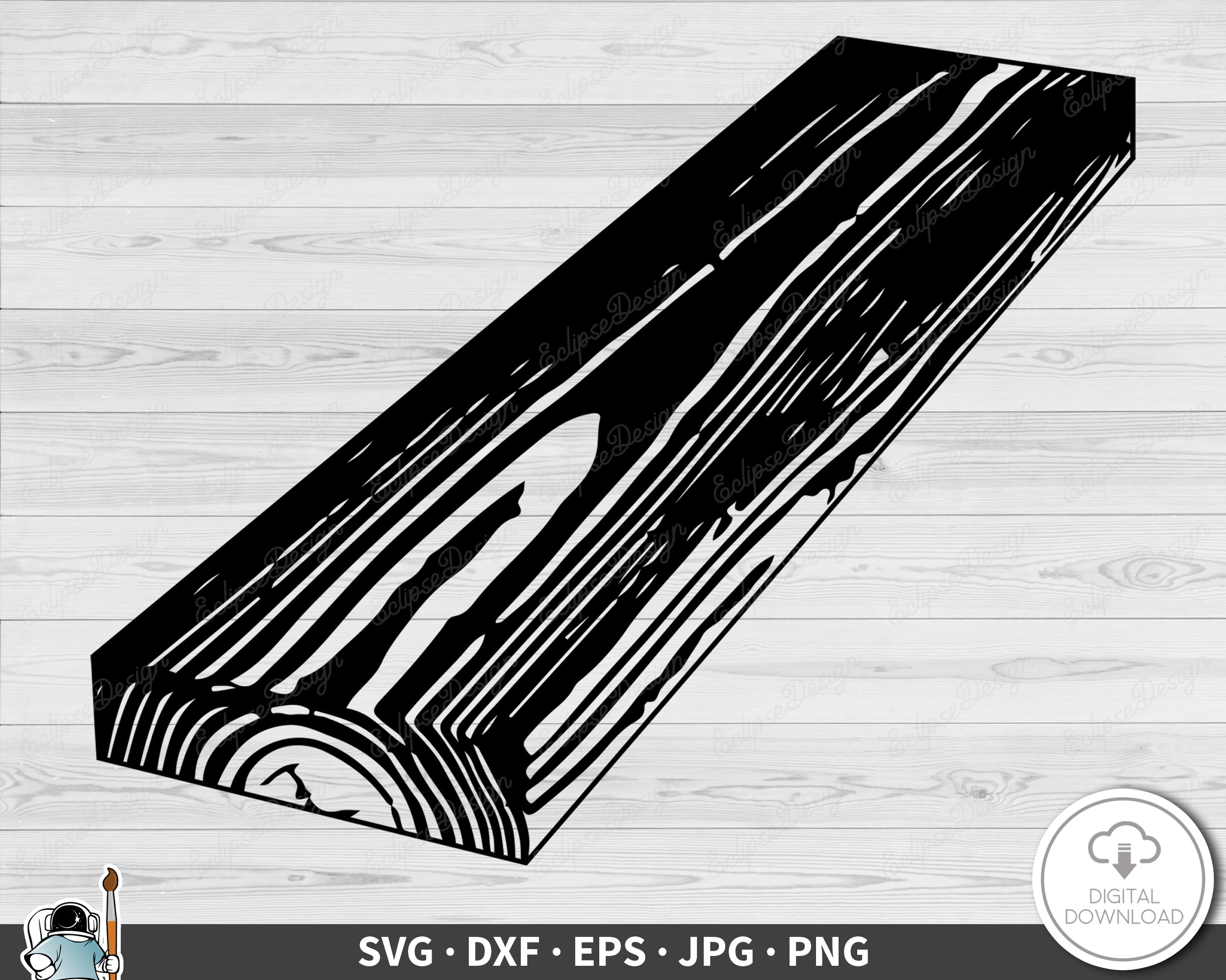 Wood Plank SVG Lumber Clip Art Cut File Silhouette Instant Digital Download Dxf Eps Png Jpg - Etsy