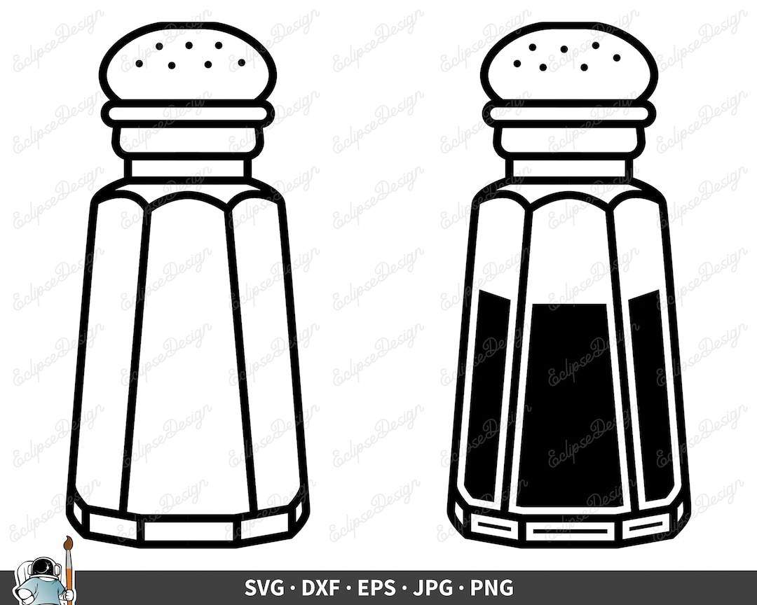 Salt and Pepper Shaker SVG Clip Art Cut File Silhouette Dxf - Etsy