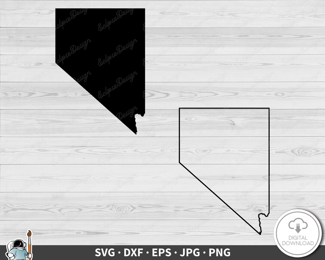 Nevada SVG State Clip Art Cut File Silhouette Instant Digital Download ...