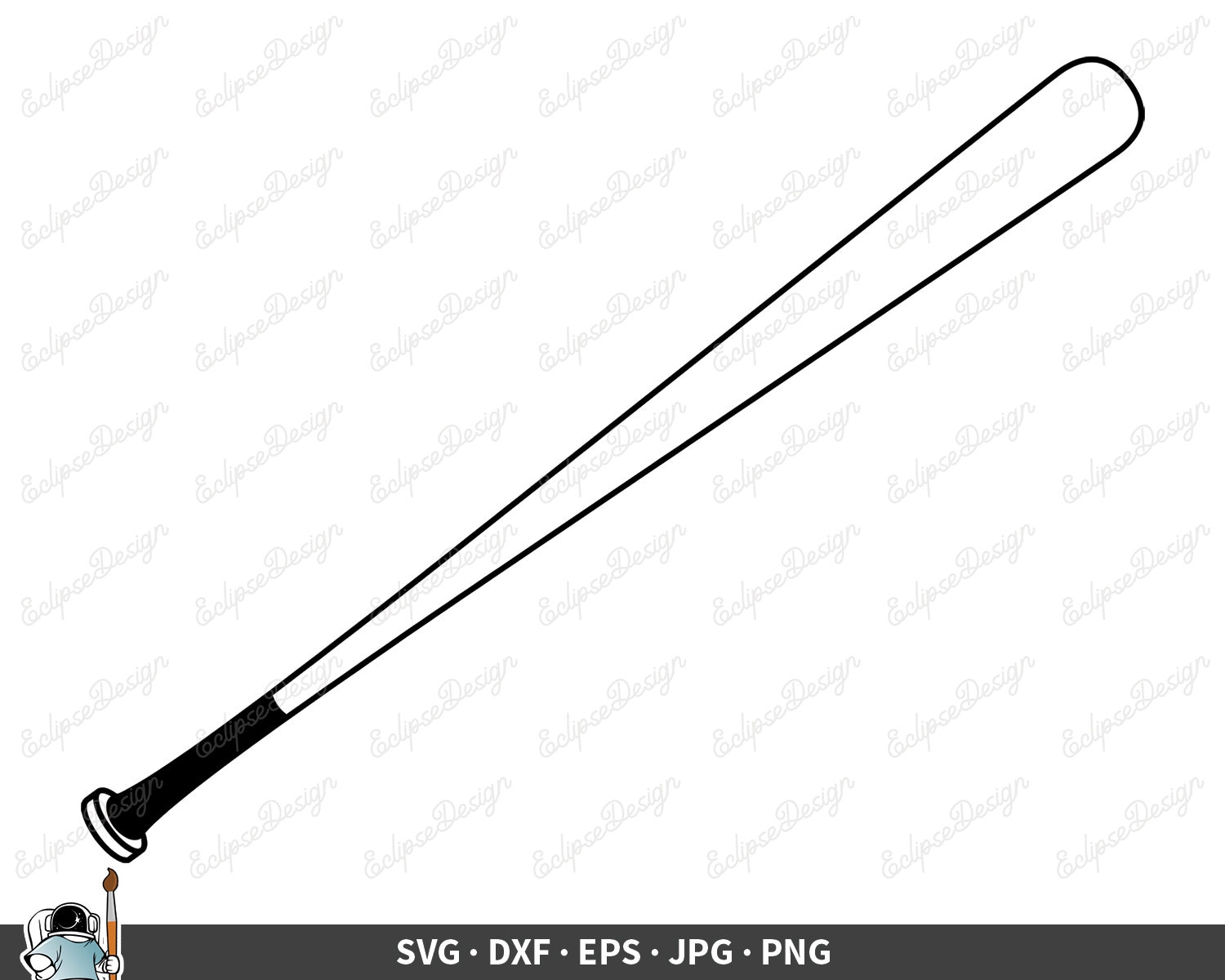Baseball Bat Outline Clip Art