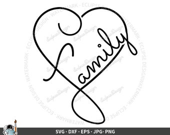 Family Script Svg | Etsy