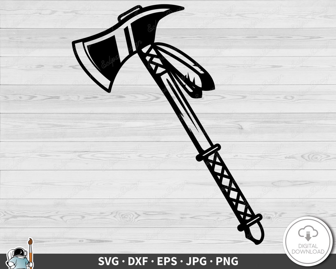 Hatchet Tomahawk SVG Clip Art Cut File Silhouette Instant Digital ...