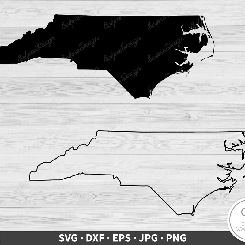 North Carolina Map - Etsy