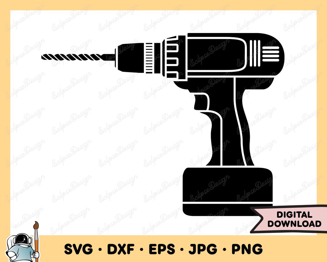 Drill SVG Drill Clip Art Drill Cut File Silhouette Instant Digital ...