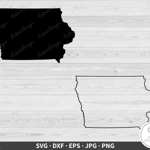 Iowa SVG State Clip Art Cut File Silhouette Instant Digital Download ...