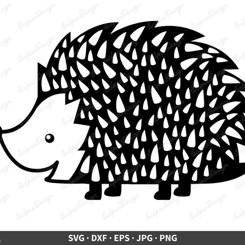 Hedgehog Svg Eps Png Dxf Clipart for Cricut and Silhouette - Etsy