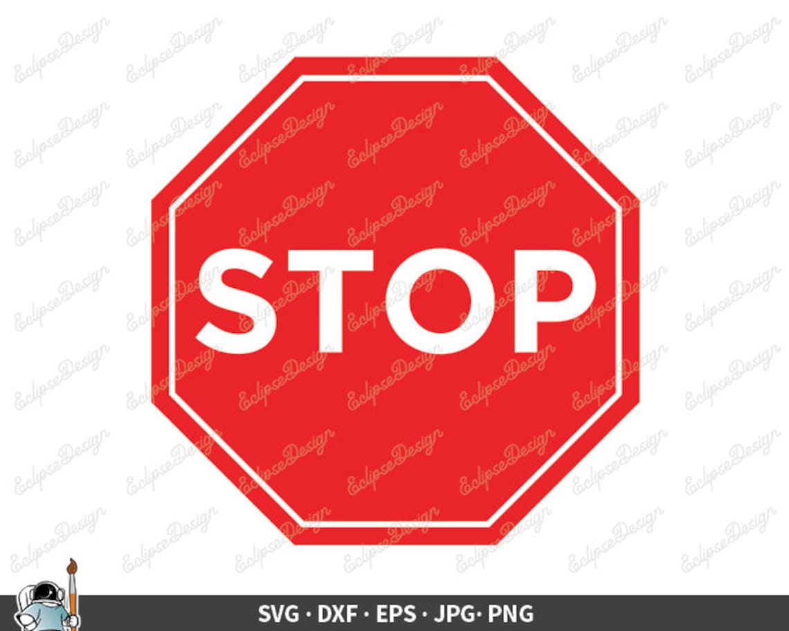 Stop Sign SVG Stop Sign Vector Stop Sign Clipart Stop Sign - Etsy