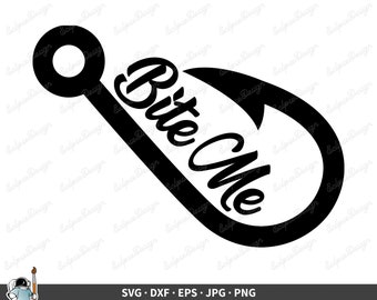 Bite Me Hook Svg - Etsy