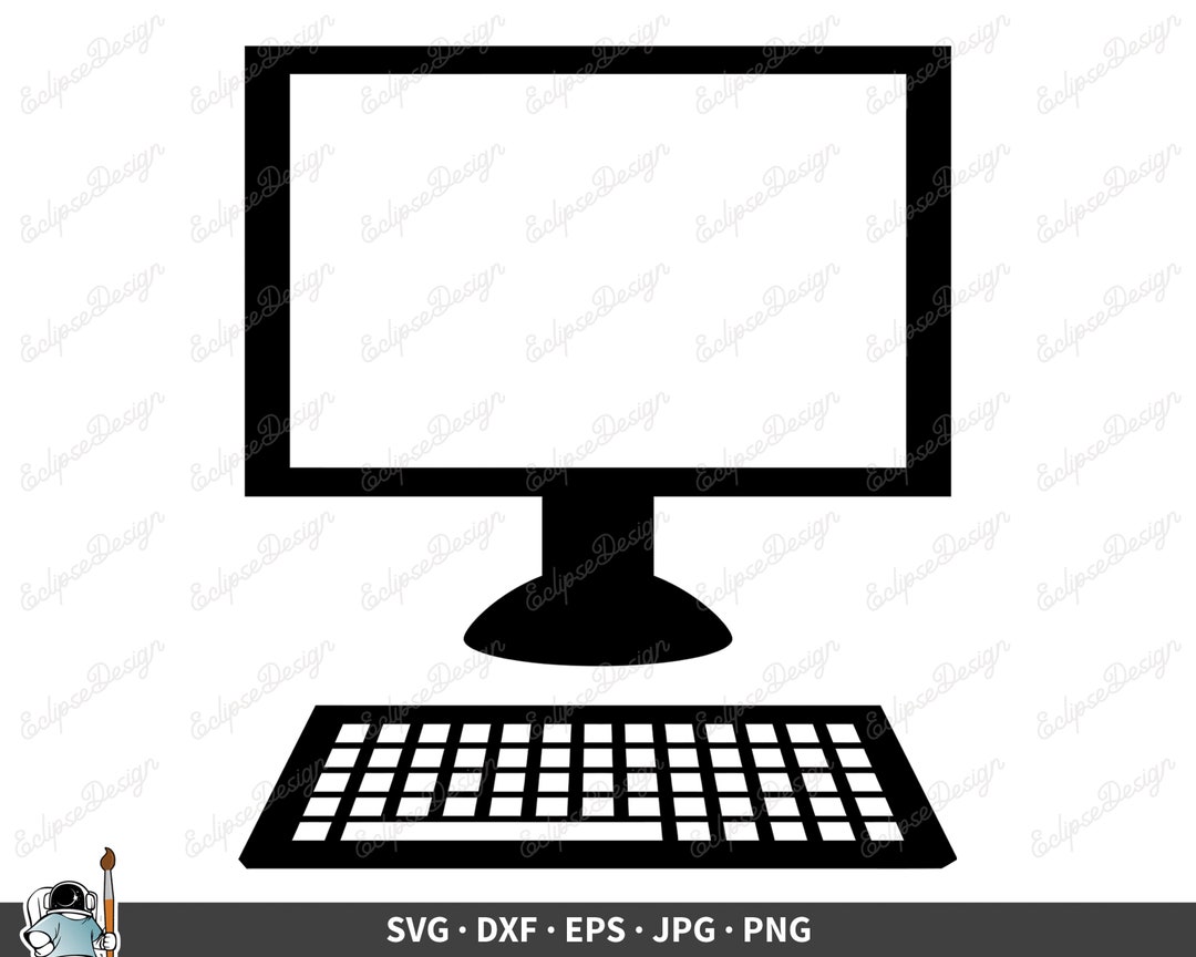 Computer SVG Keyboard Clip Art Vector Computer Clipart - Etsy