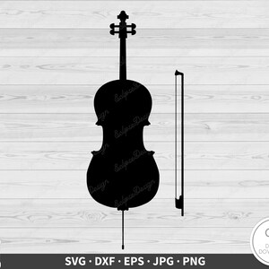 Cello SVG Cellist Orchestra Clip Art Cut File Silhouette Instant ...
