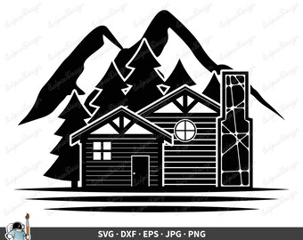 Cabin Dxf File - Etsy