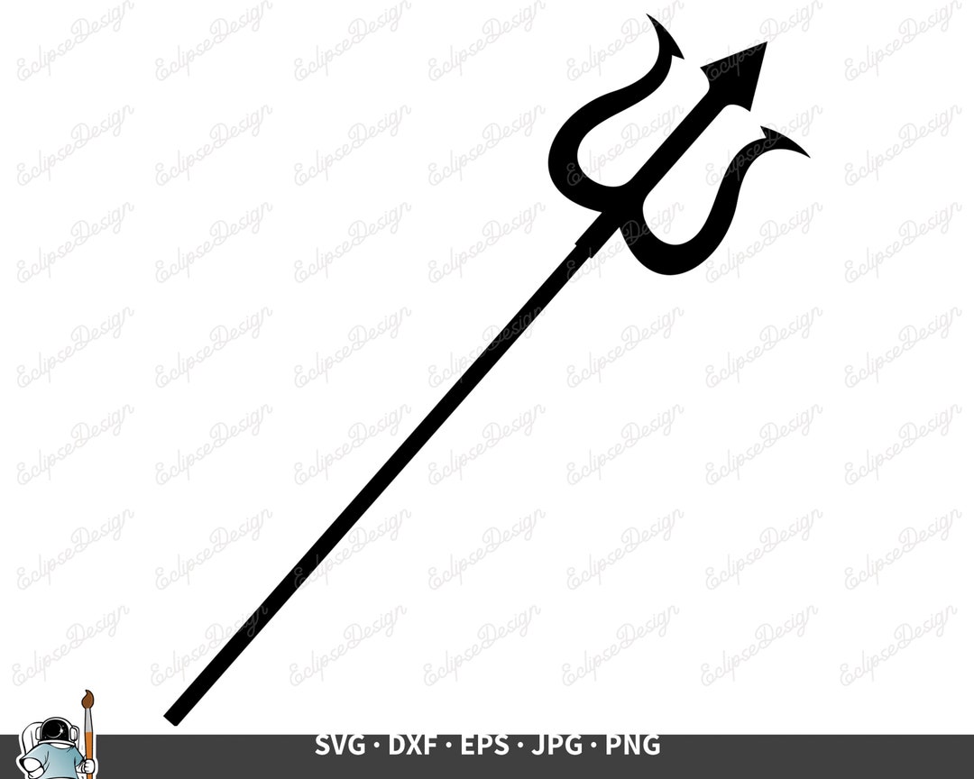 Trident SVG Mermaid Party Clip Art Cut File Silhouette Dxf - Etsy