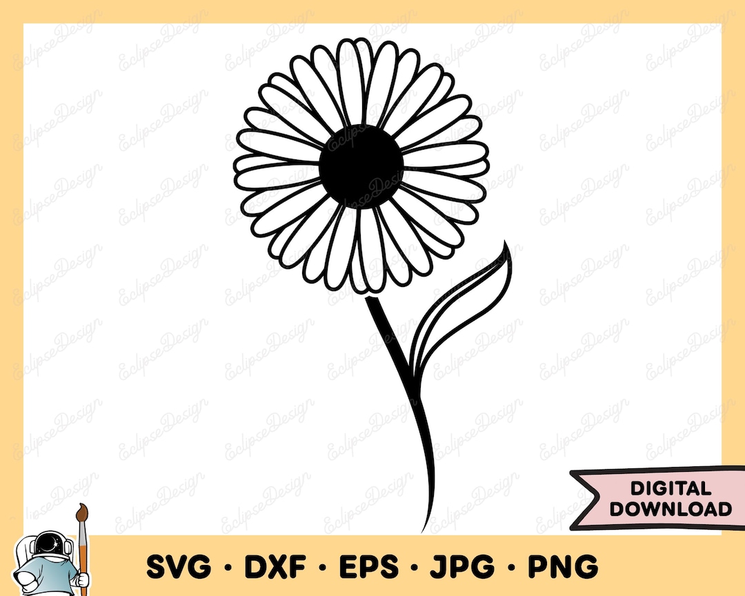 Daisy SVG Flower SVG Daisy Clip Art Daisy Cut File Silhouette Instant ...