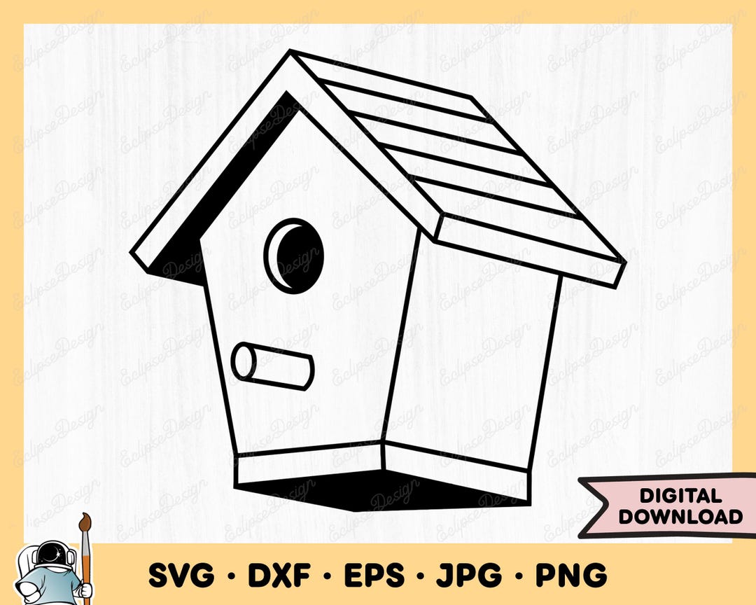 Birdhouse SVG Birdhouse Clip Art Birdhouse Cut File Silhouette Instant ...