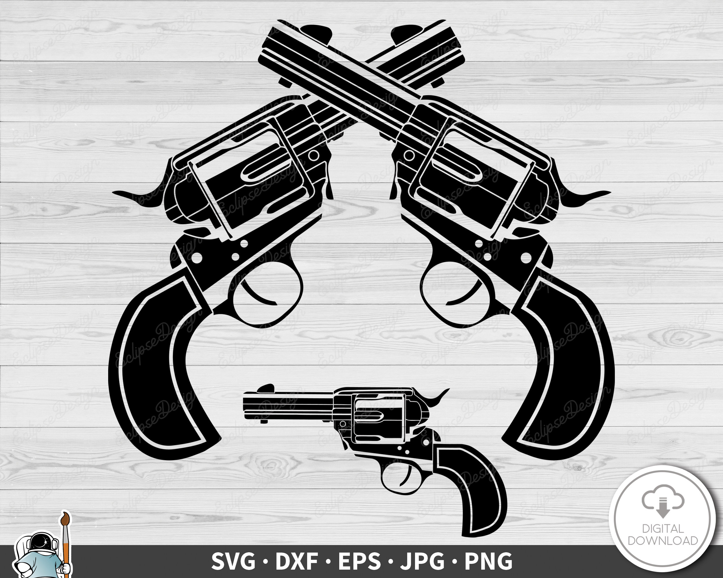 Cowboy Revolver Clip Art