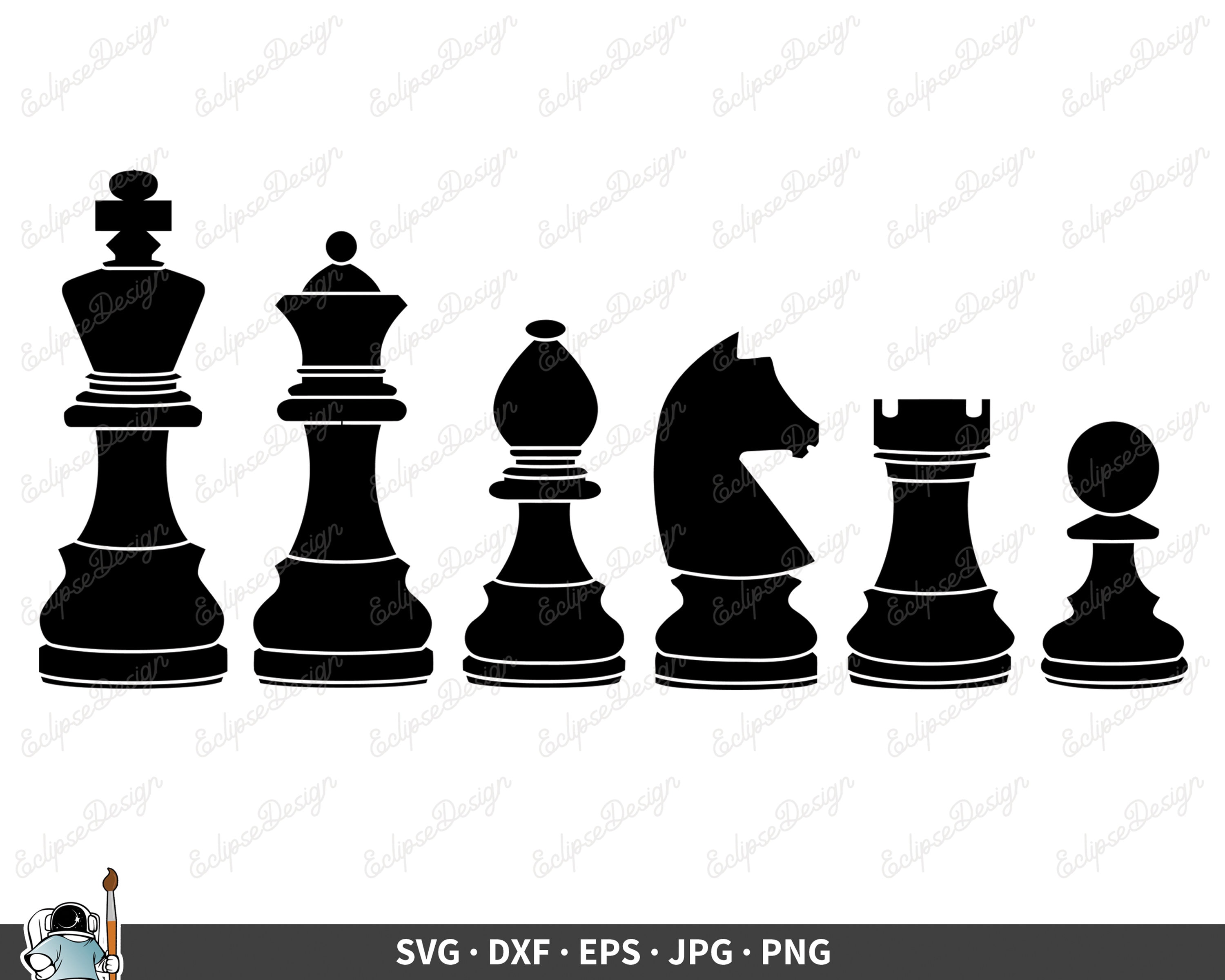 Chess Pieces SVG Chess SVG Chess Clip Art Vector Chess Clipart - Etsy ...
