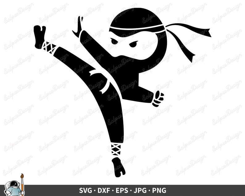 Ninja SVG Ninja Kick Svg Ninja Vector Ninja Cricut Ninja - Etsy