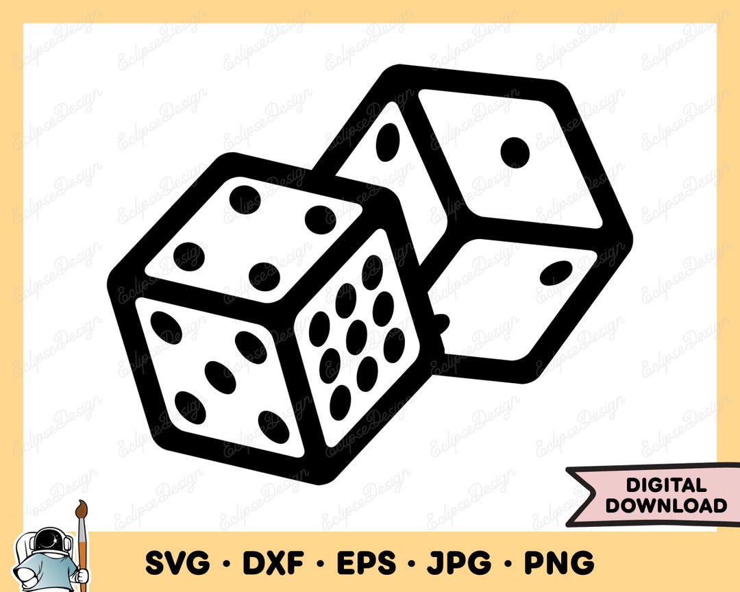 Rolling Dice SVG Throwing Dice SVG Dice PNG Casino Clip Art Cut File ...