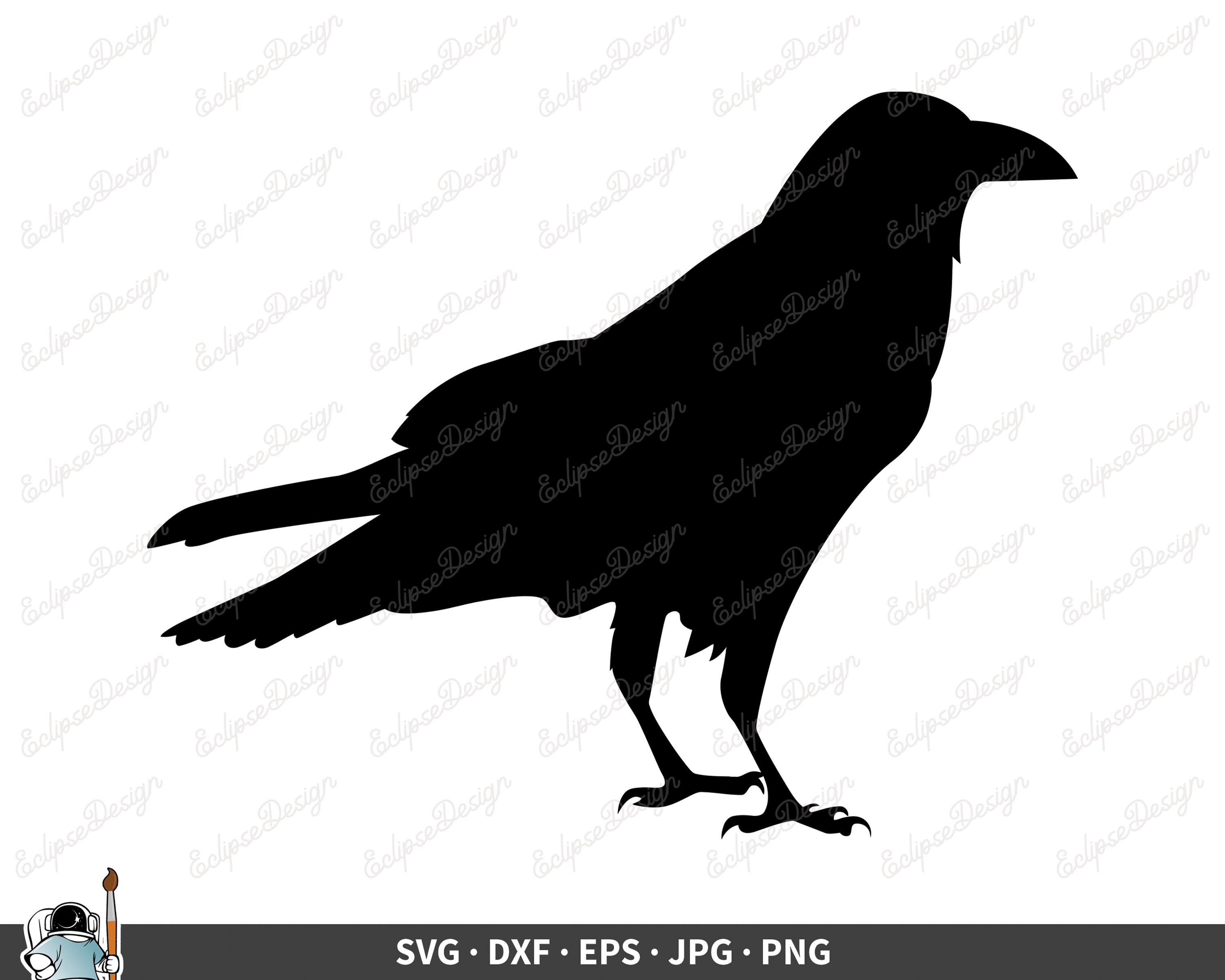 Raven Outline Clipart