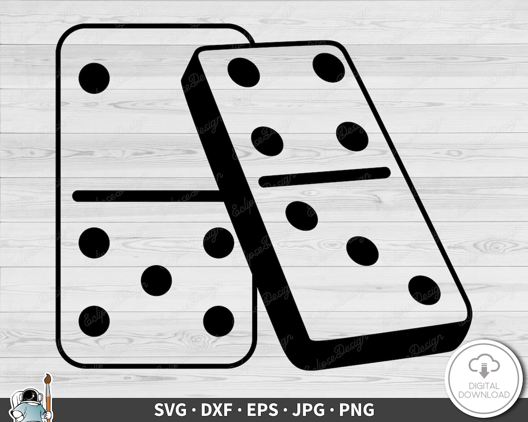 Dominoes SVG Clip Art Cut File Silhouette Instant Digital Download Dxf ...