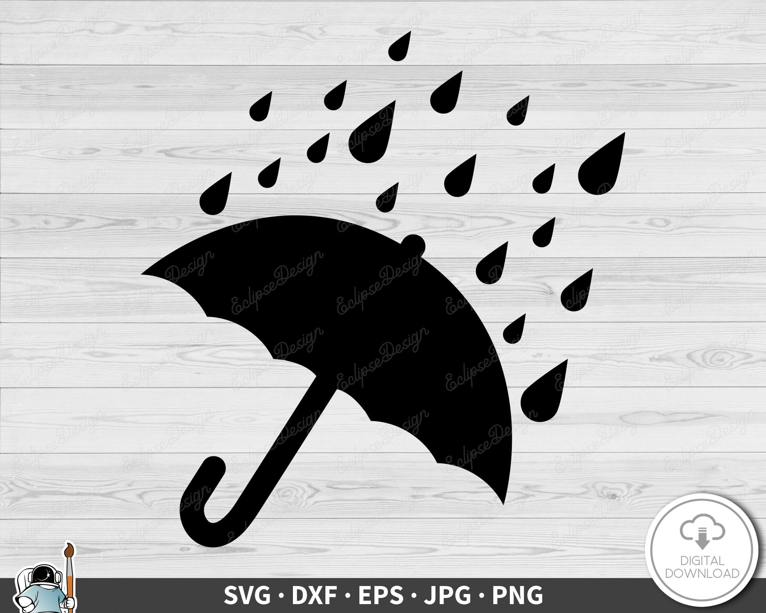 Rain Umbrella Clip Art Black And White