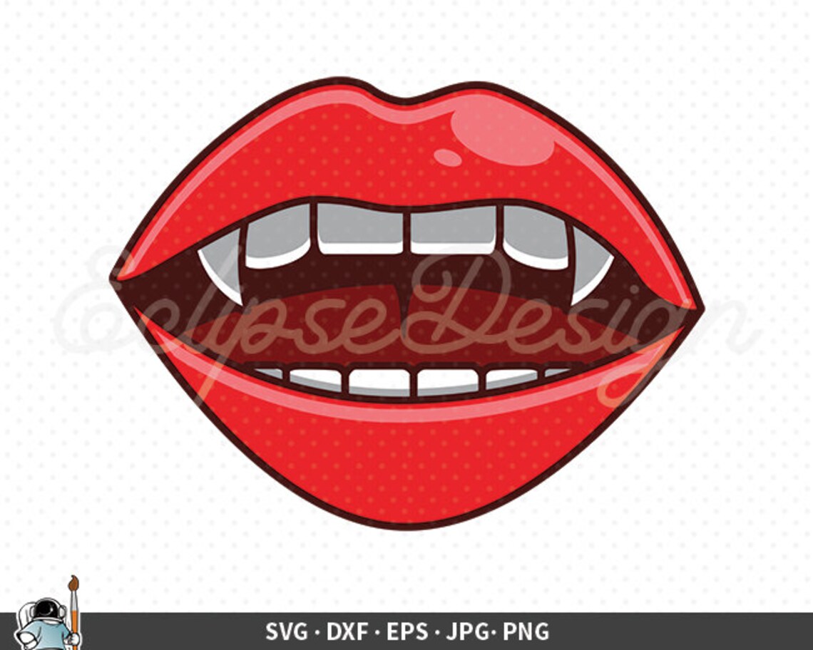 Vampire SVG Vampire Lips Vector Vampire Clipart Vampire Cricut | Etsy