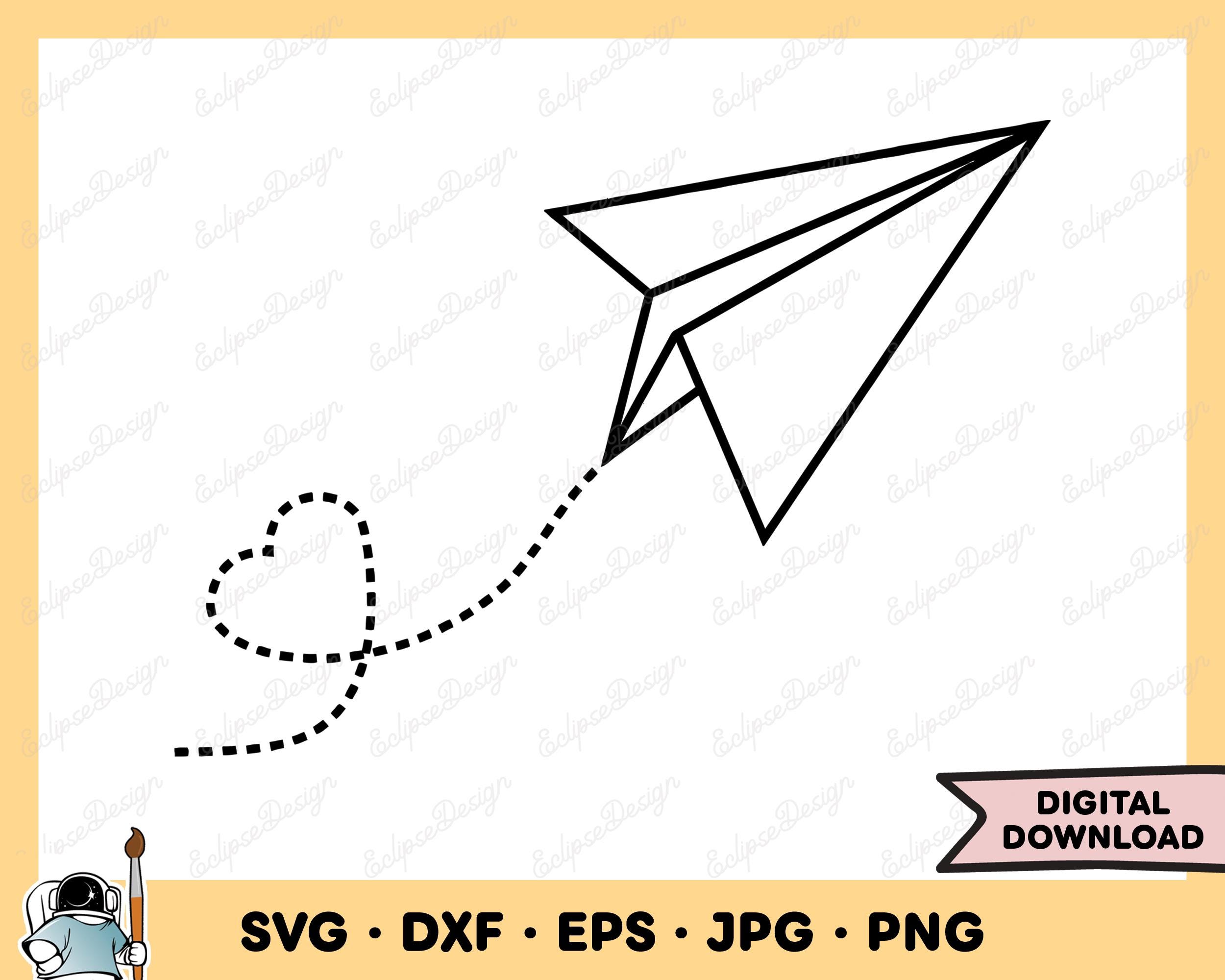Paper Airplane SVG Clipart PNG (instant Digital Download) - Etsy
