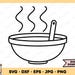 Bowl of Soup SVG Clip Art Cut File Silhouette Instant Digital Download ...