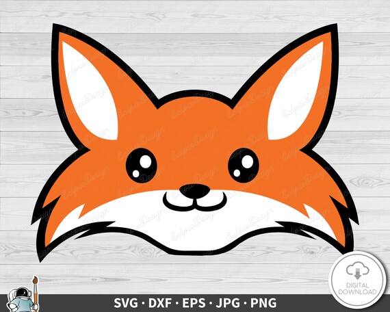 Cute Fox Head Silhouette