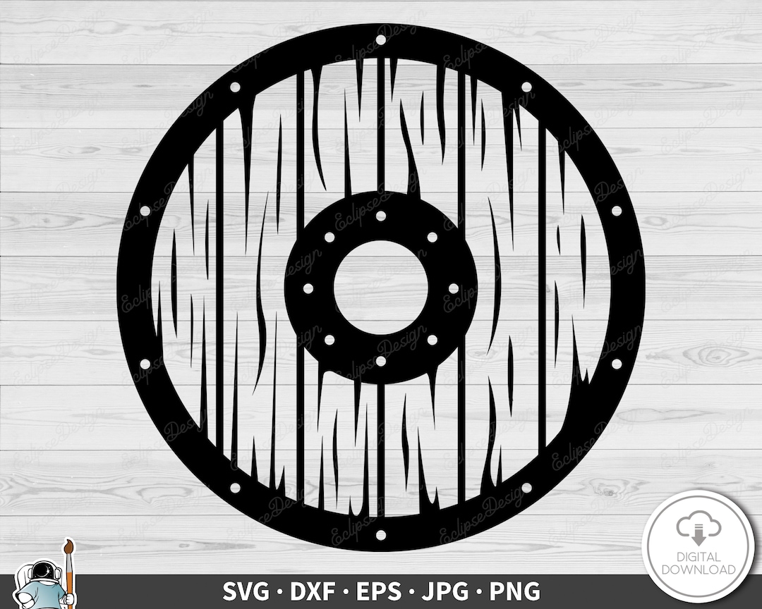 Wooden Shield SVG Clip Art Cut File Silhouette Instant Digital Download ...