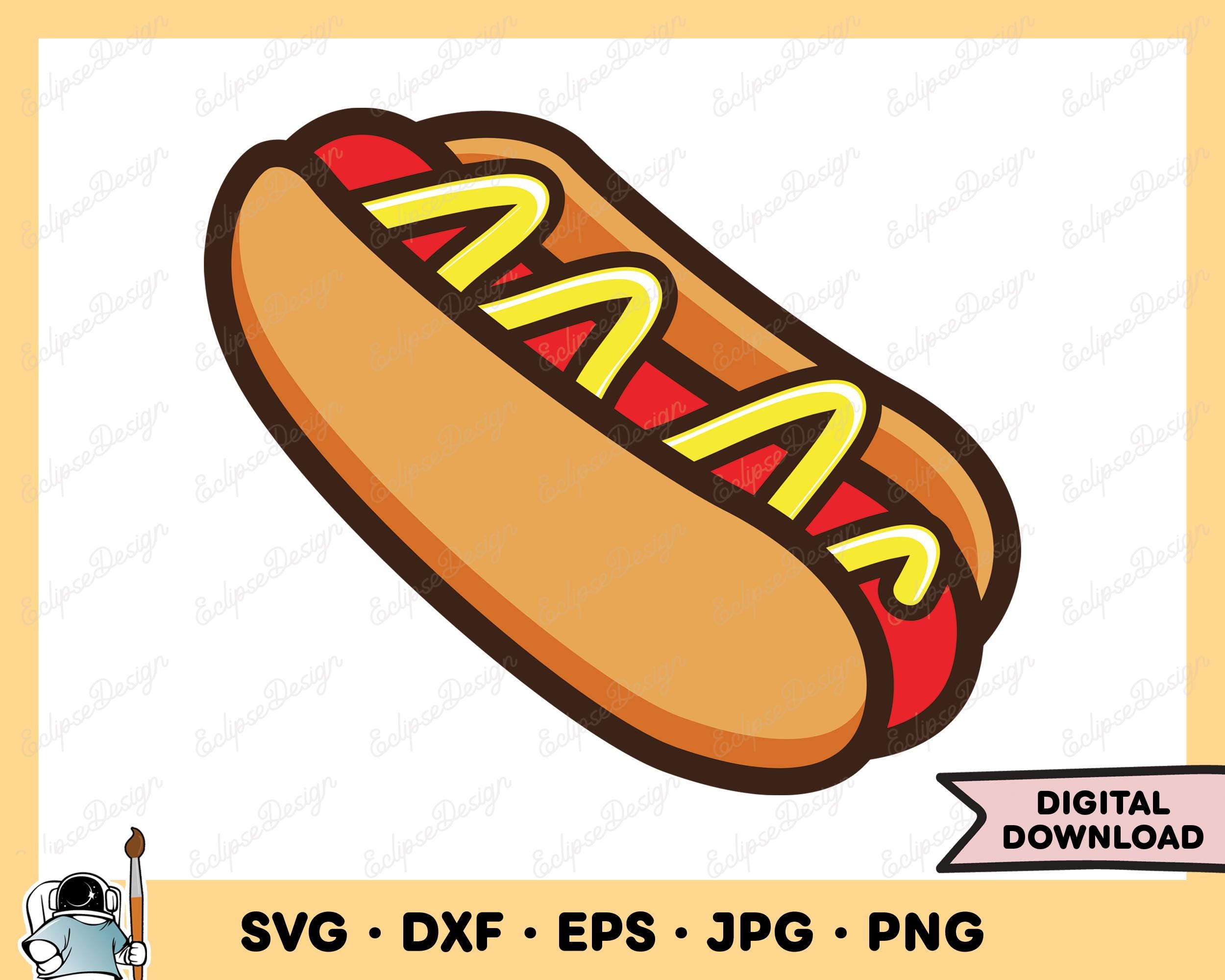 Hot Dog SVG Clipart PNG (instant Digital Download) - Etsy