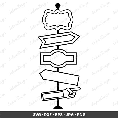 Sign Post Svg Road Direction Signs Svg Sign Street Sign Cut - Etsy Hong ...