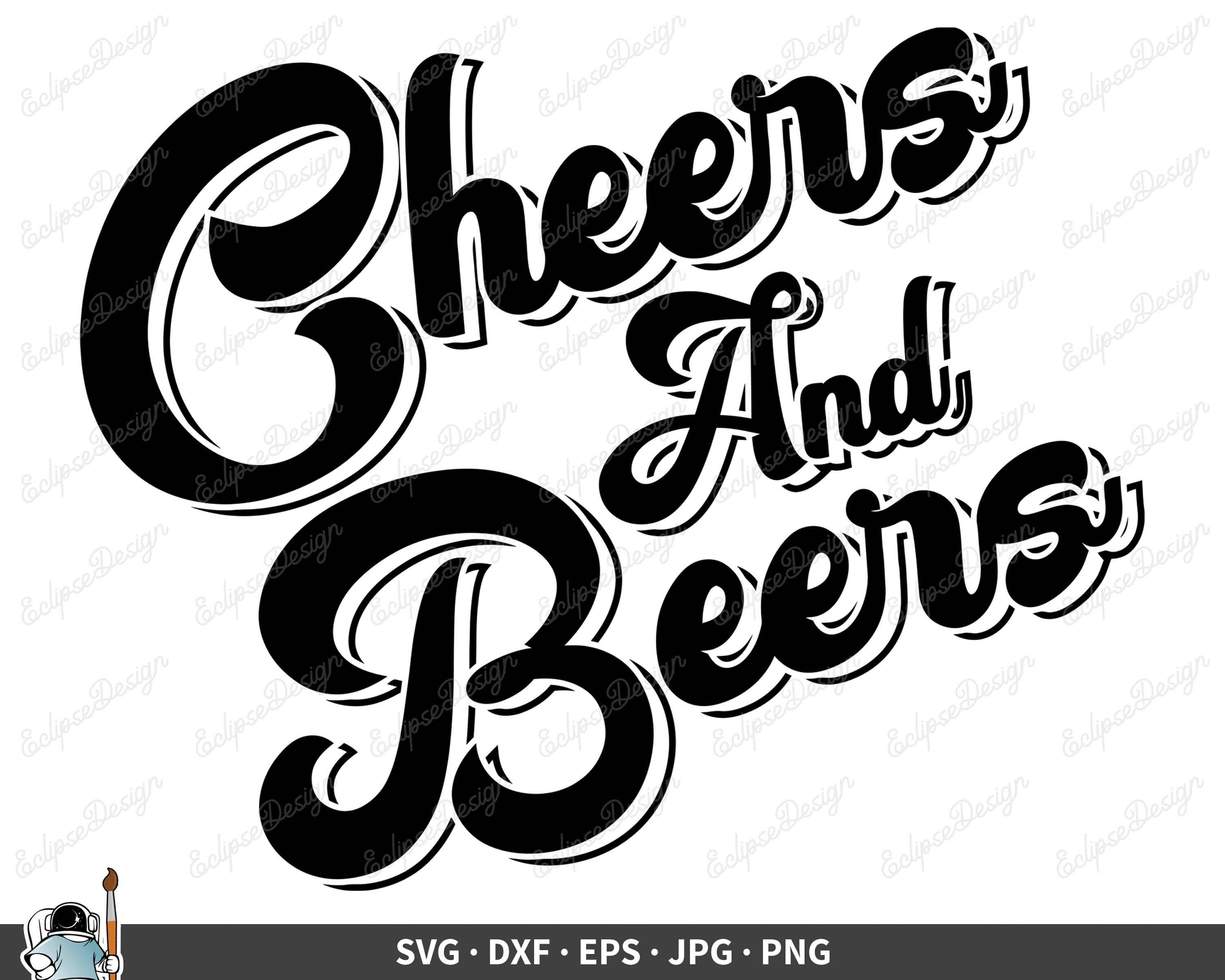 Cheers And Beers Svg Birthday Clip Art Vector Beers Clipart Etsy