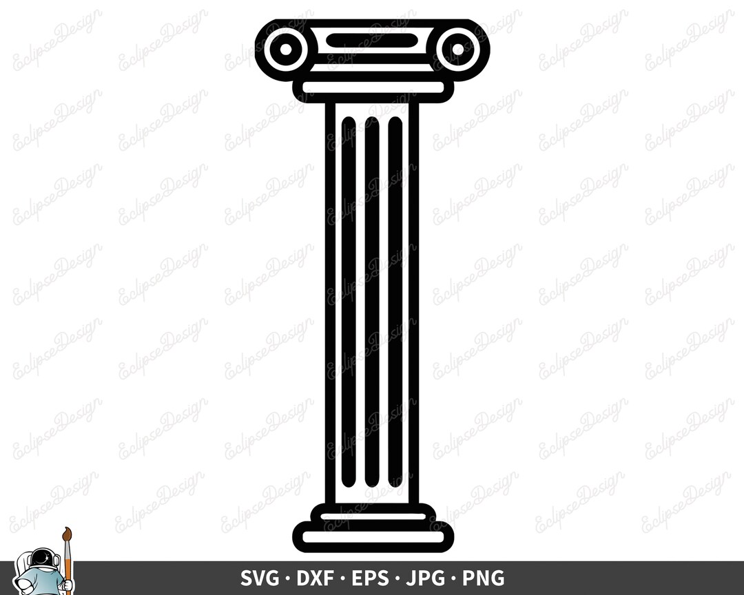 Greek Column SVG Architecture Clip Art Cut File Silhouette - Etsy