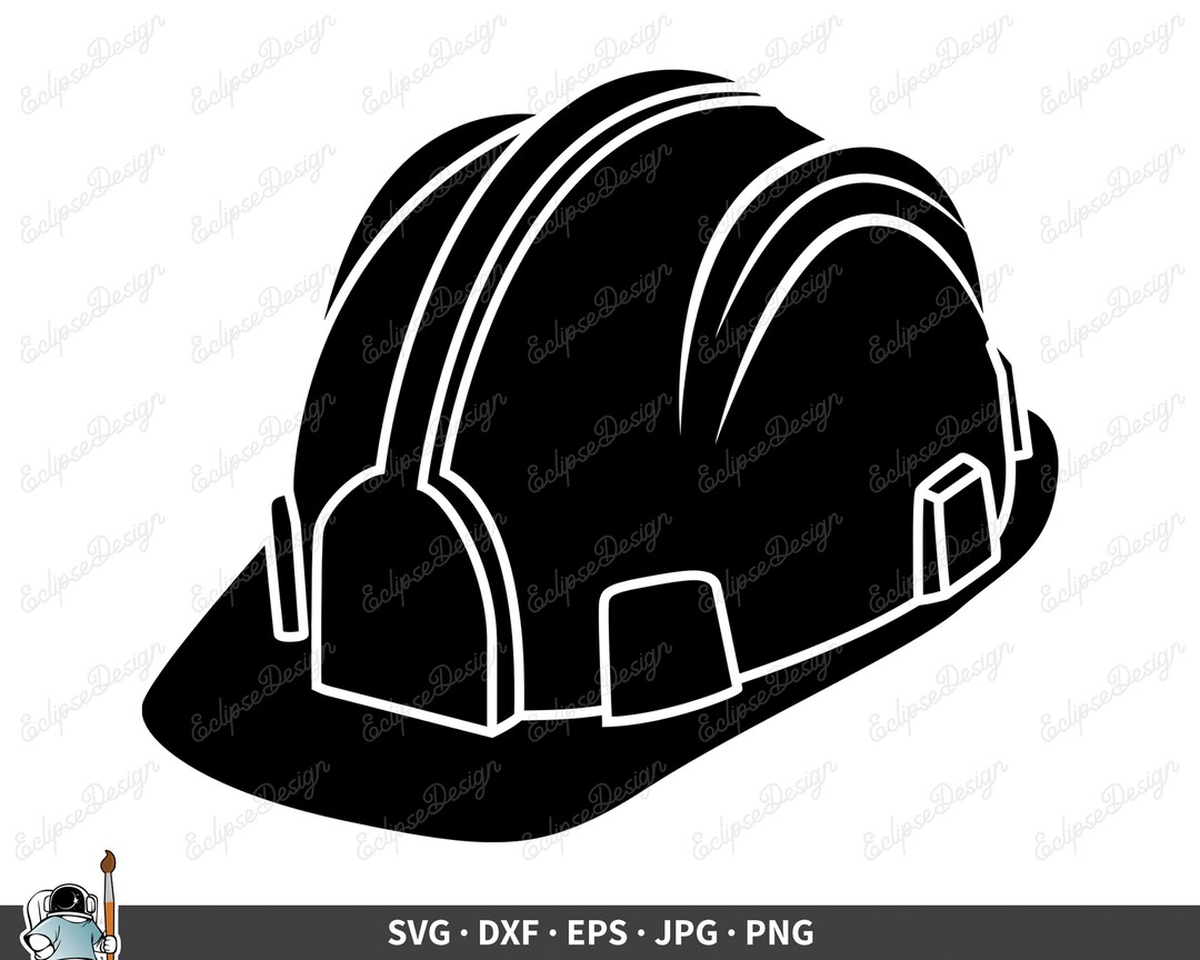 Construction Hard Hat SVG Clip Art Cut File Silhouette Dxf - Etsy UK