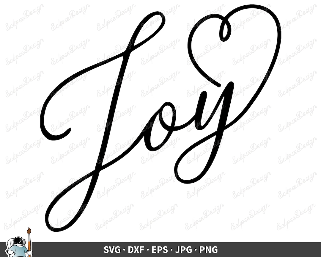 Joy Script SVG Joy Lettering Vector Joy Clipart Joy Cricut Joy - Etsy
