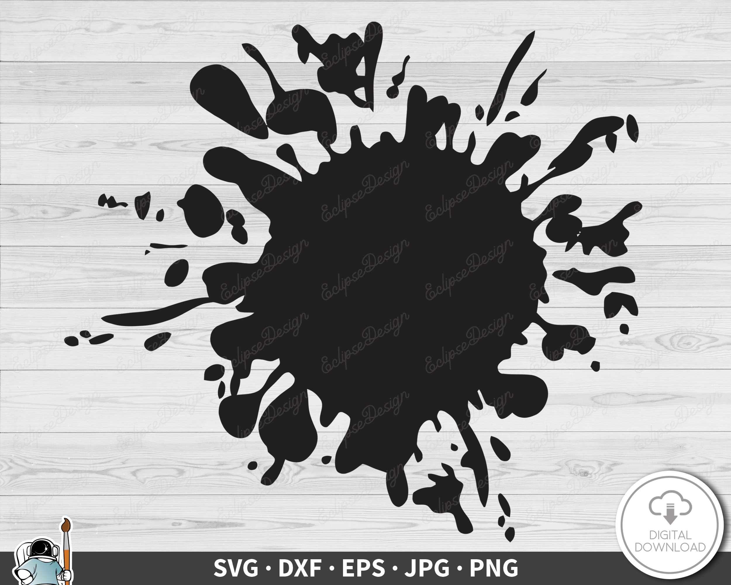 Paint Splatter Silhouette