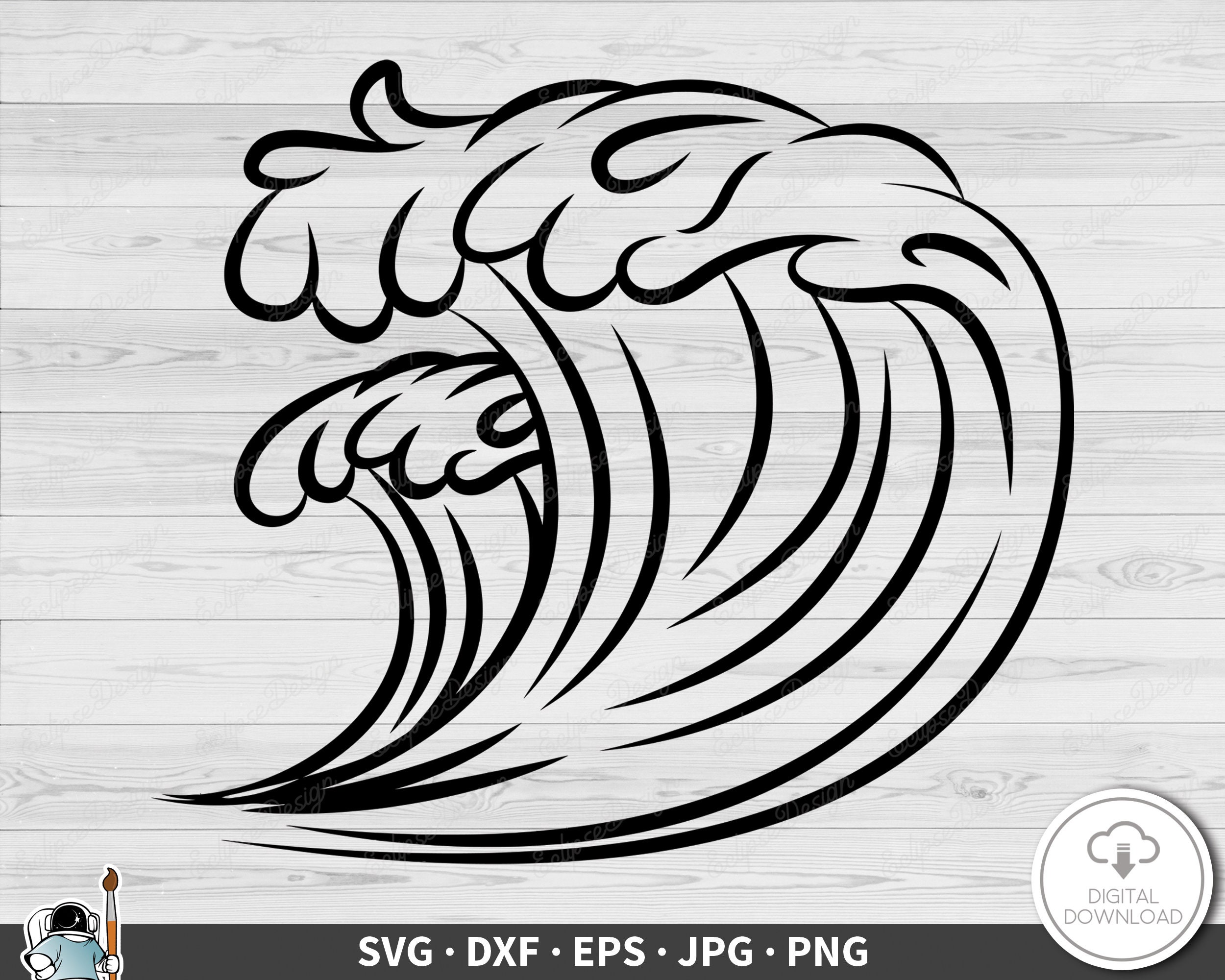Ocean Wave Silhouette