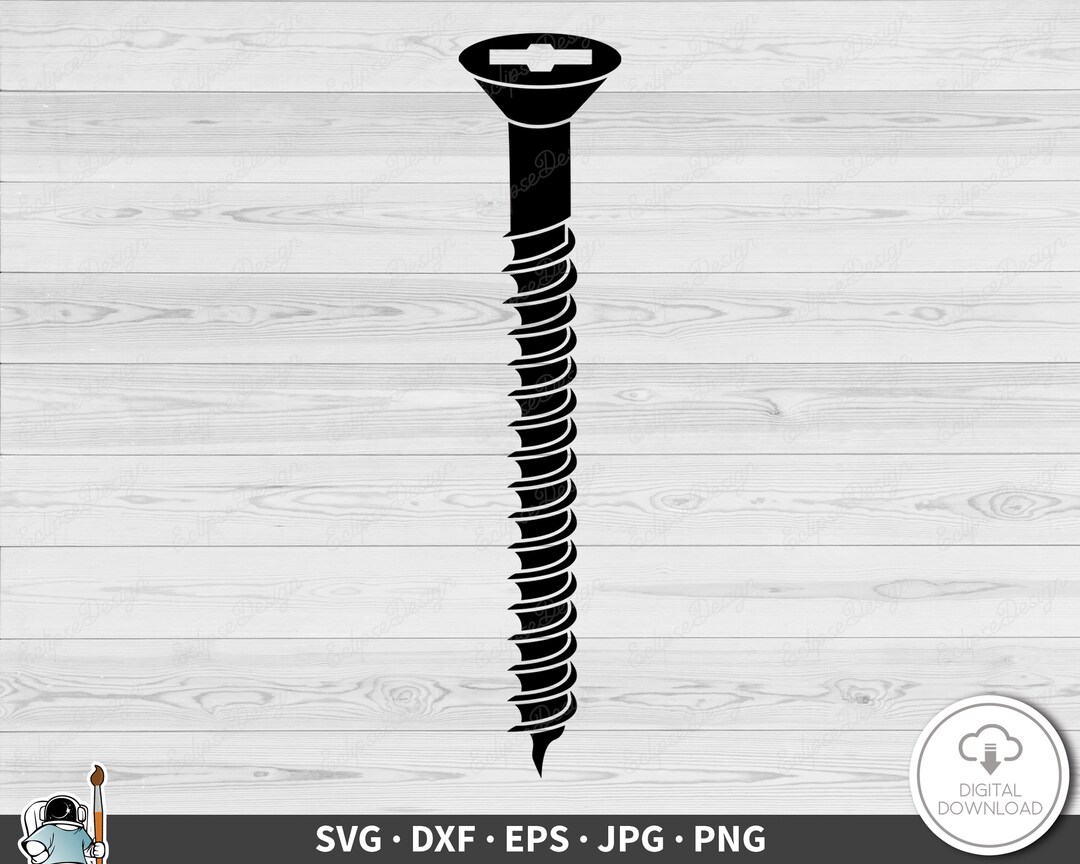 Screw SVG Tools Clip Art Cut File Silhouette Instant Digital Download ...