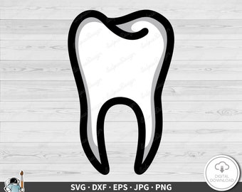 First Tooth Clip Art Digital Files Svg Dxf Eps Png Silhouette SCAL ...