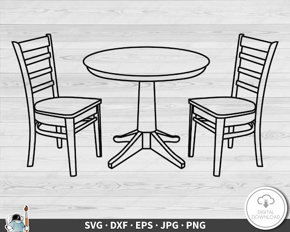 Table And Chairs Clip Art