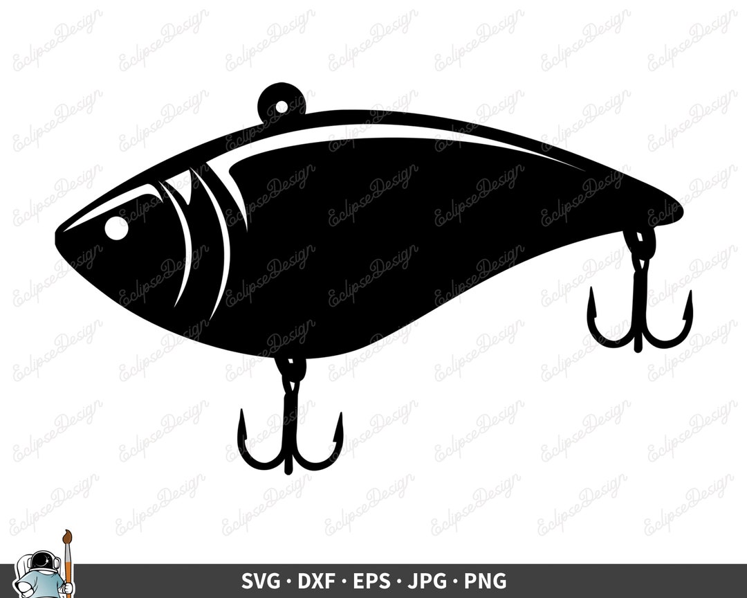 Fishing Lure SVG Clip Art Cut File Silhouette Dxf Eps Png - Etsy