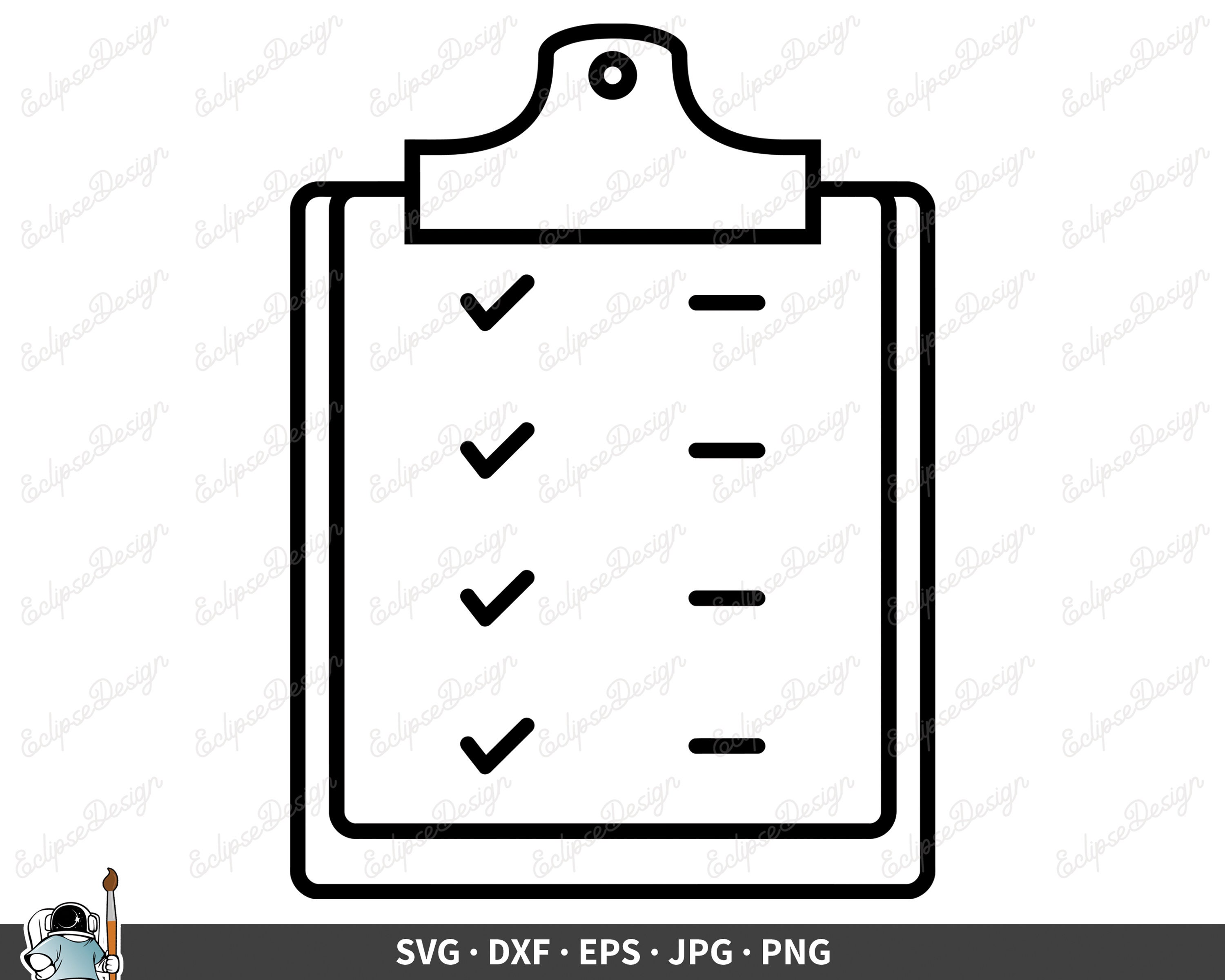 Clipboard Clip Art Black And White
