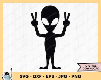 Alien Peace Sign Digital Download - Etsy