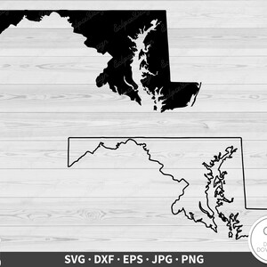 Maryland SVG State Clip Art Cut File Silhouette Instant Digital ...