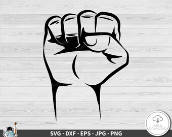 Raised Fist Svg - Etsy