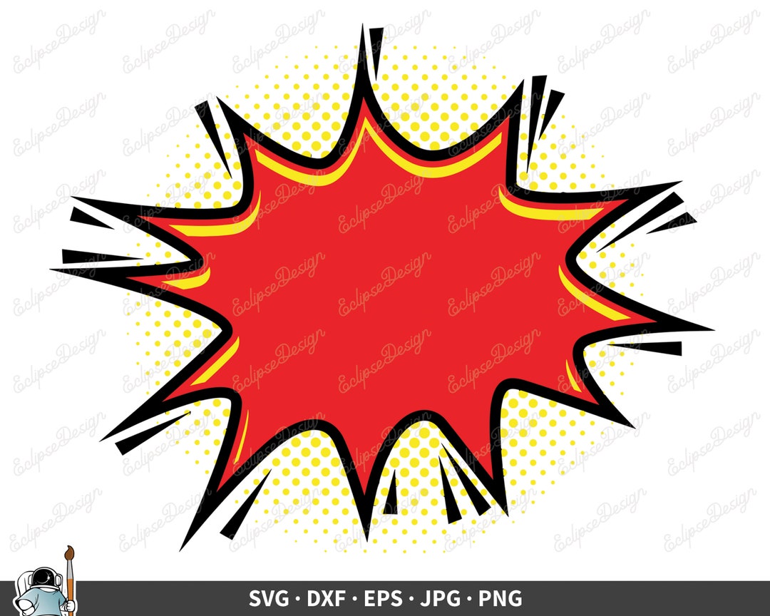 Comic Book SVG Pow Clip Art Cut File Silhouette Dxf Eps Png - Etsy ...