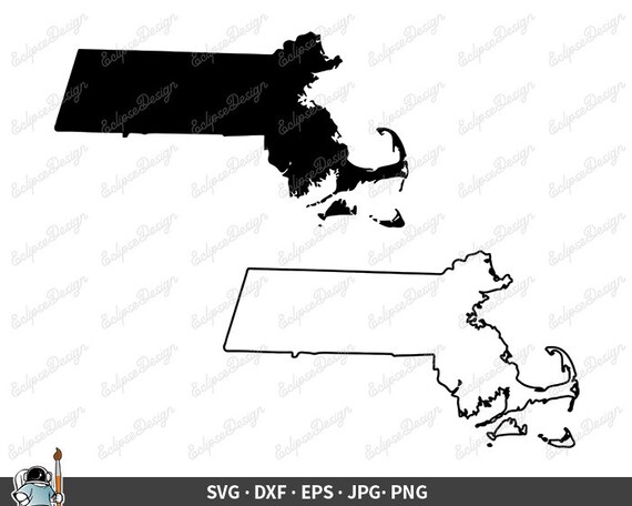 Massachusetts SVG Massachusetts Clipart Massachusetts Vector | Etsy